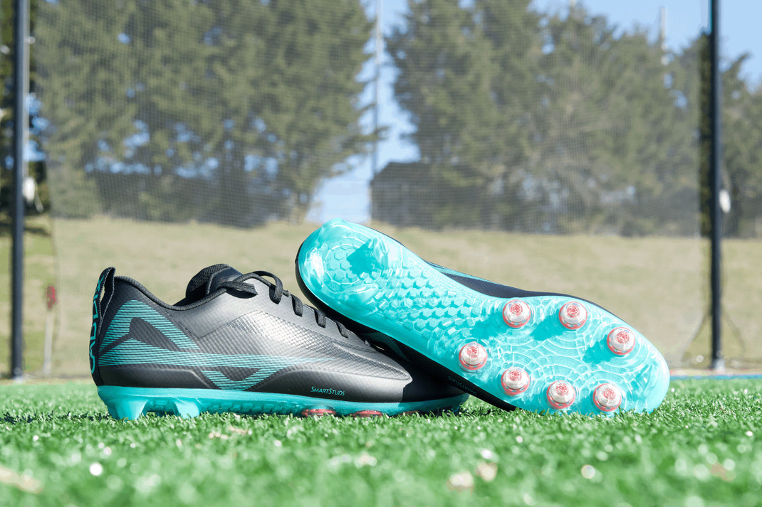 Cleats that flex to reduce injury-causing stress. – Caddix