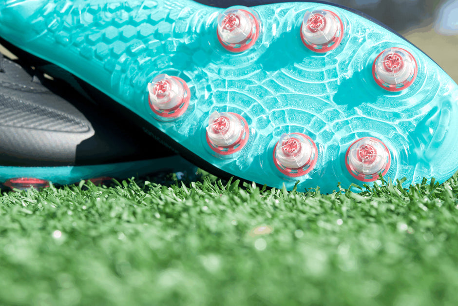 Cleats that flex to reduce injury-causing stress. – Caddix